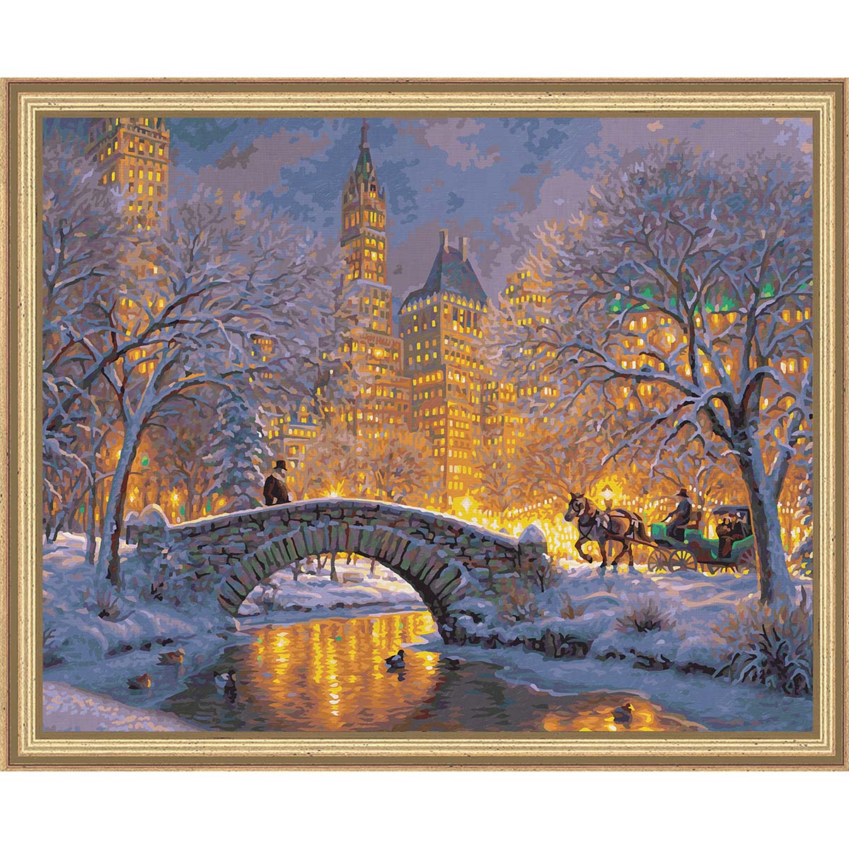 Schipper Silent Night in Central Park Kit & Frame Paint by Number Kit ...