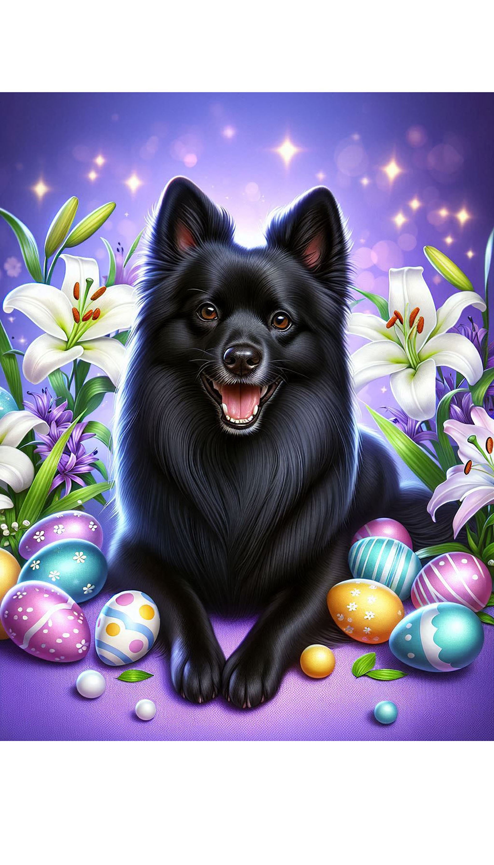 Schipperke - Best of Breed DCR Easter Holiday Outdoor House Flag - Walmart.com