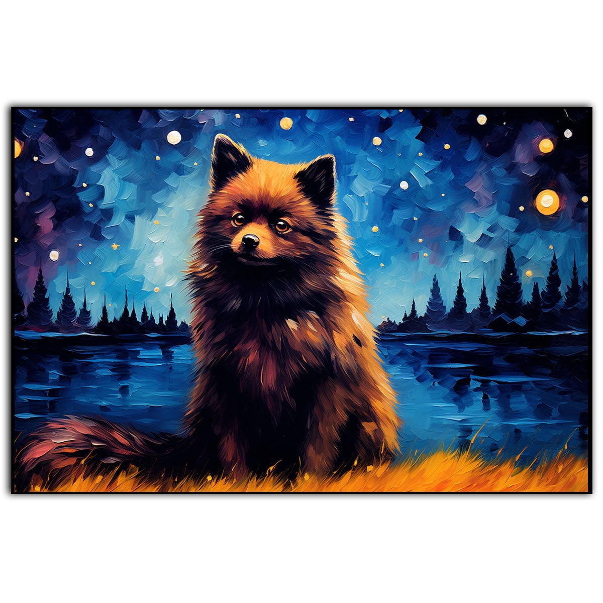 Schipperke Canvas Unframed Colofull Inspired bedroom decor - Dog Pet ...