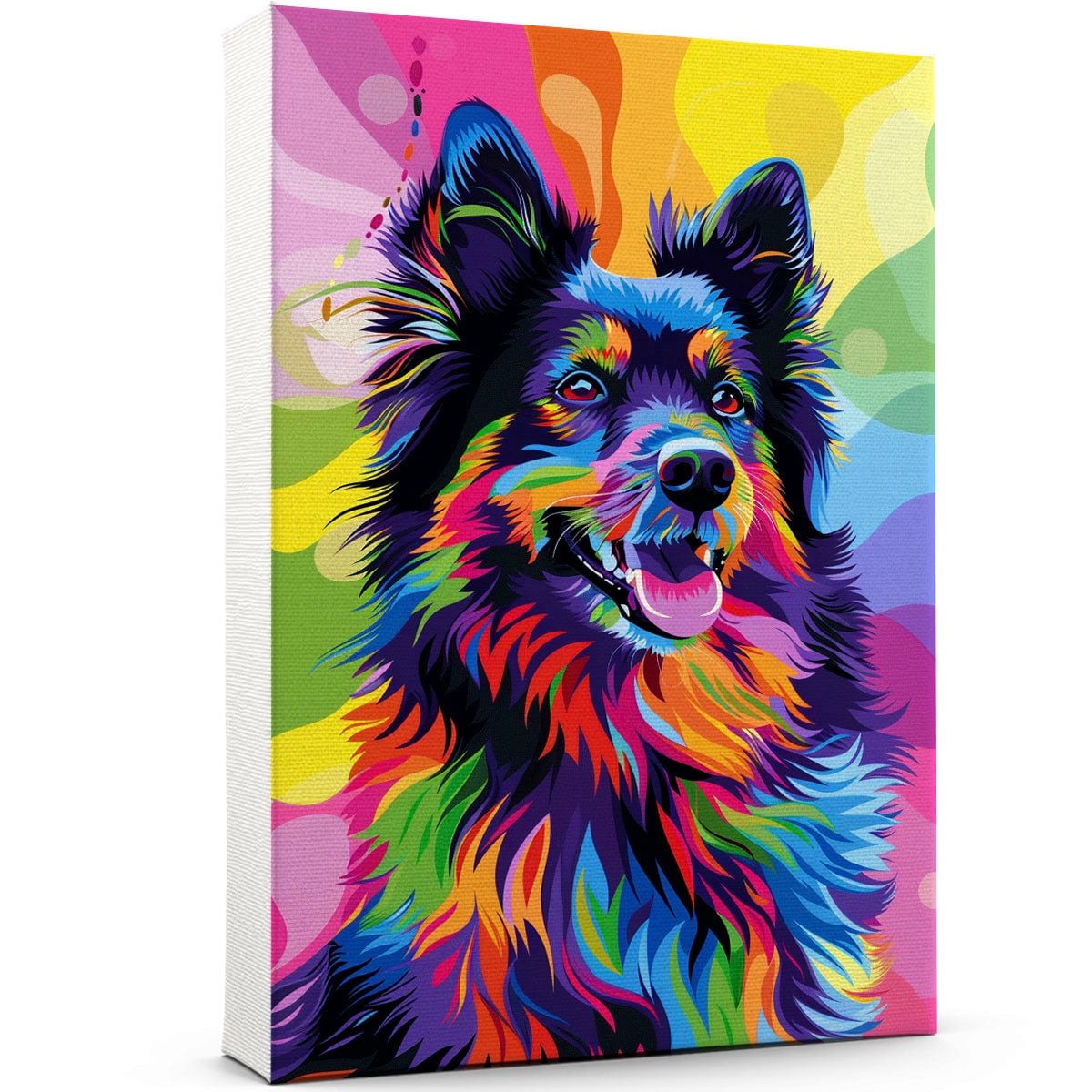 Schipperke Dog Canvas Wall Art Poster Prints Colorful Pop Animal Art ...
