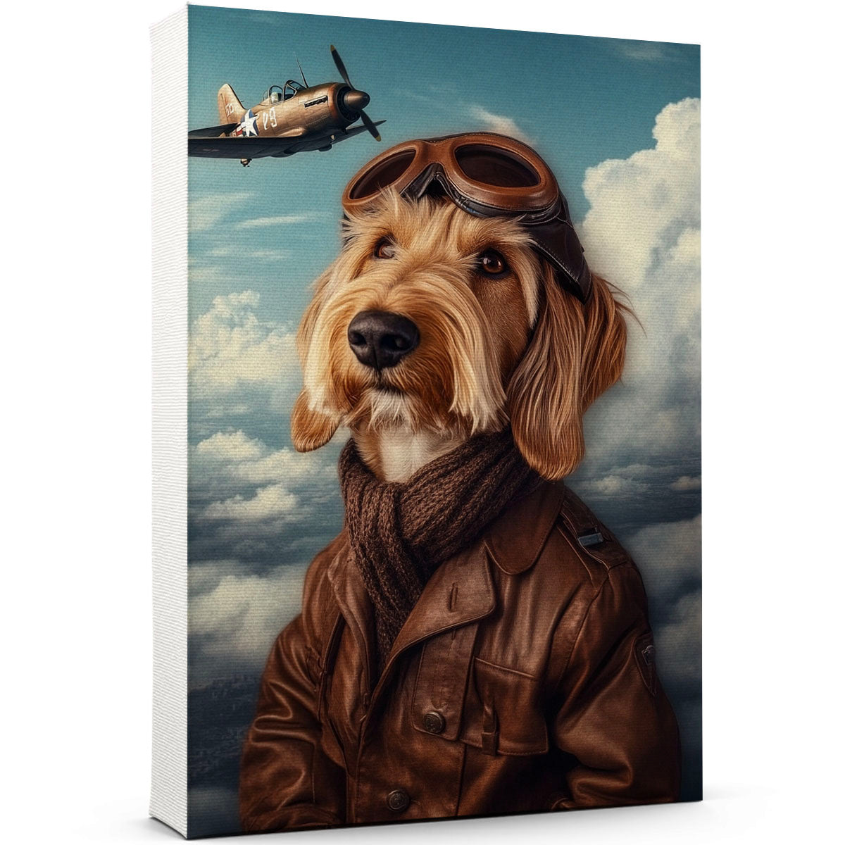 Schipperke Dog Pilot Wall Art, Pet Art, Funny Dog Poster 8x12in, Pilot ...