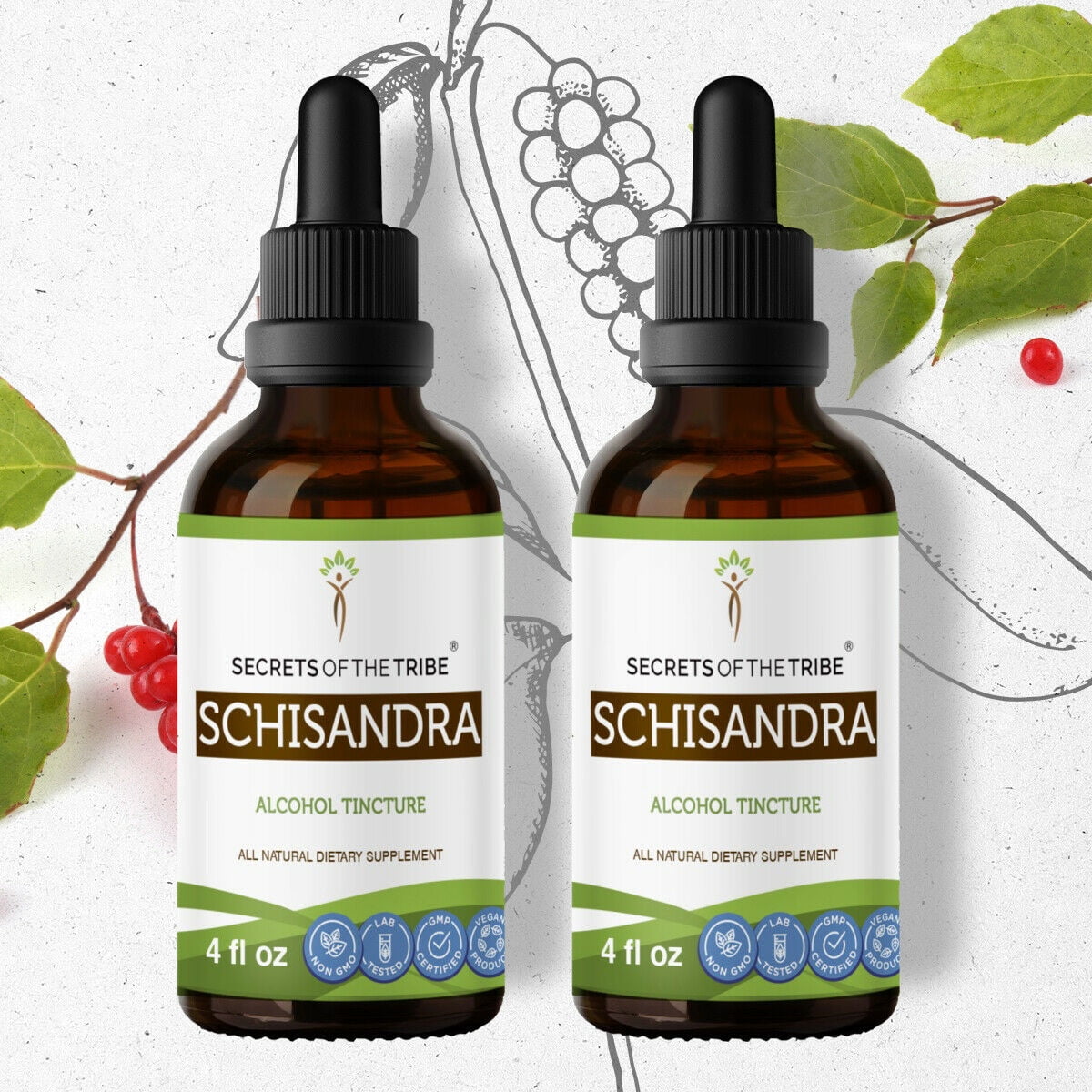 Schisandra Tincture Alcohol Extract, Schisandra (Schisandra Chinensis ...