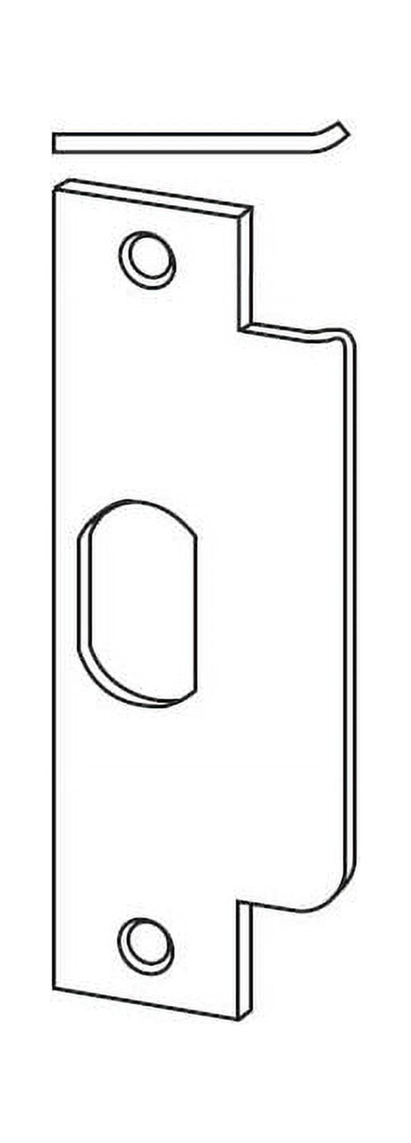 Schlage 10-025 4-7/8" Tall Curved Extended Lip Strike Plate - Chrome ...