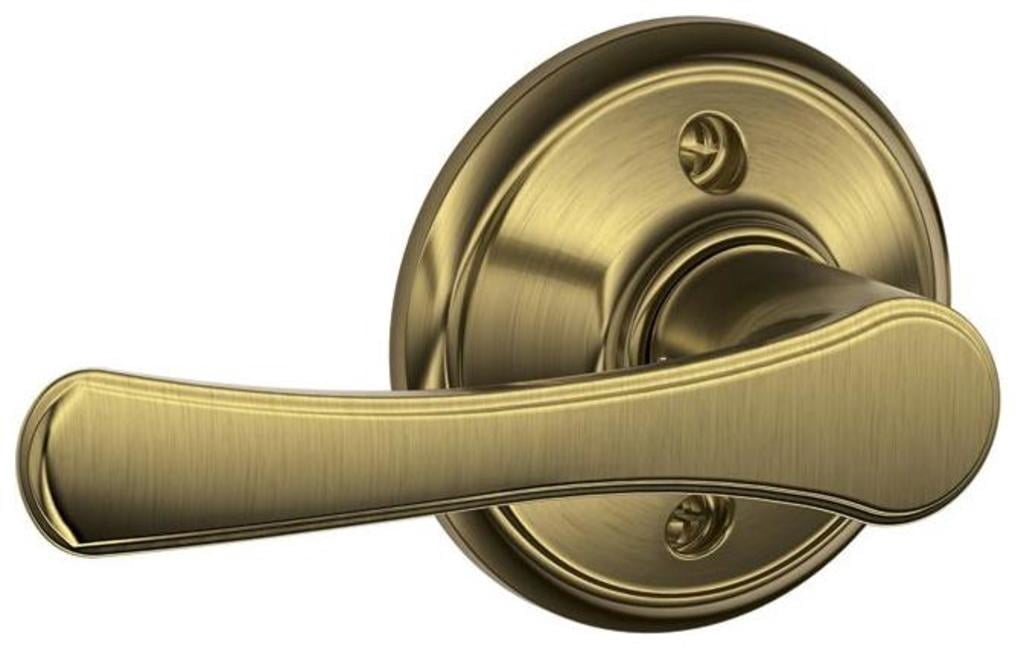 Schlage 134 N N Avila Lever Non-Turning Lock, Antique Brass (F170 VLA ...