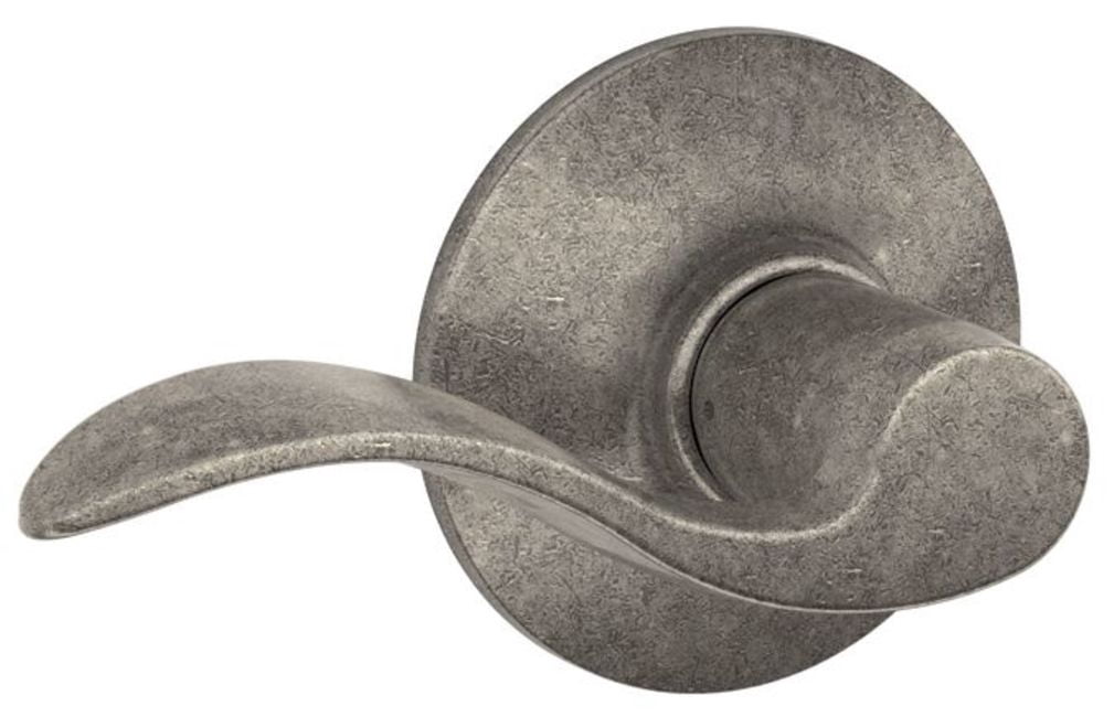 Schlage Accent Lever Hall and Closet Lock in Distressed Nickel ...