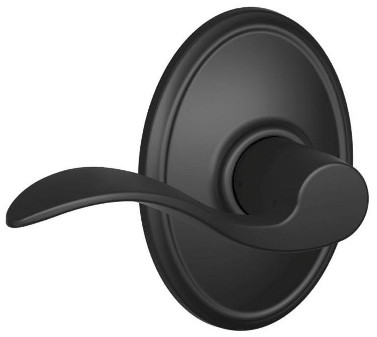 Schlage Accent Lever Hall and Closet Lock in Matte Black - F10 ACC 622 ...