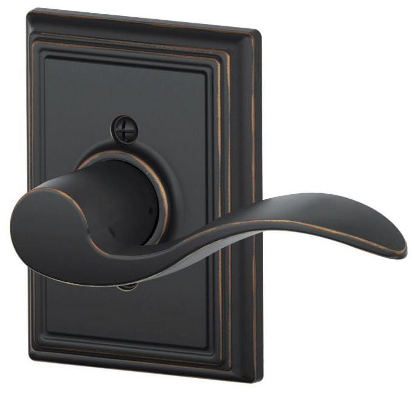 Schlage Accent Lever with Addison Trim Non-Turning Lock in Aged Bronze ...