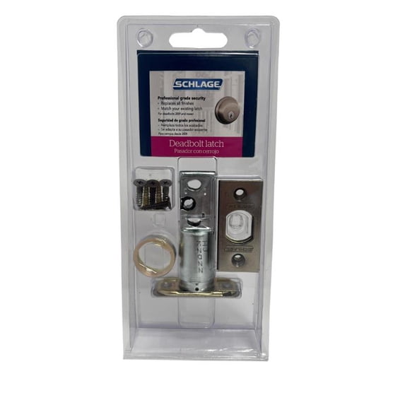 Schlage Deadbolt Latch Replacement - Adjustable Steel, Sliding Bolt - 1 ...