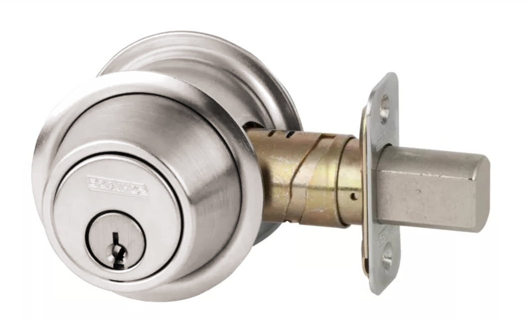 Schlage B562 B500-Series Commercial Grade 2 Double Cylinder Keyed Entry Deadbolt - Nickel ...