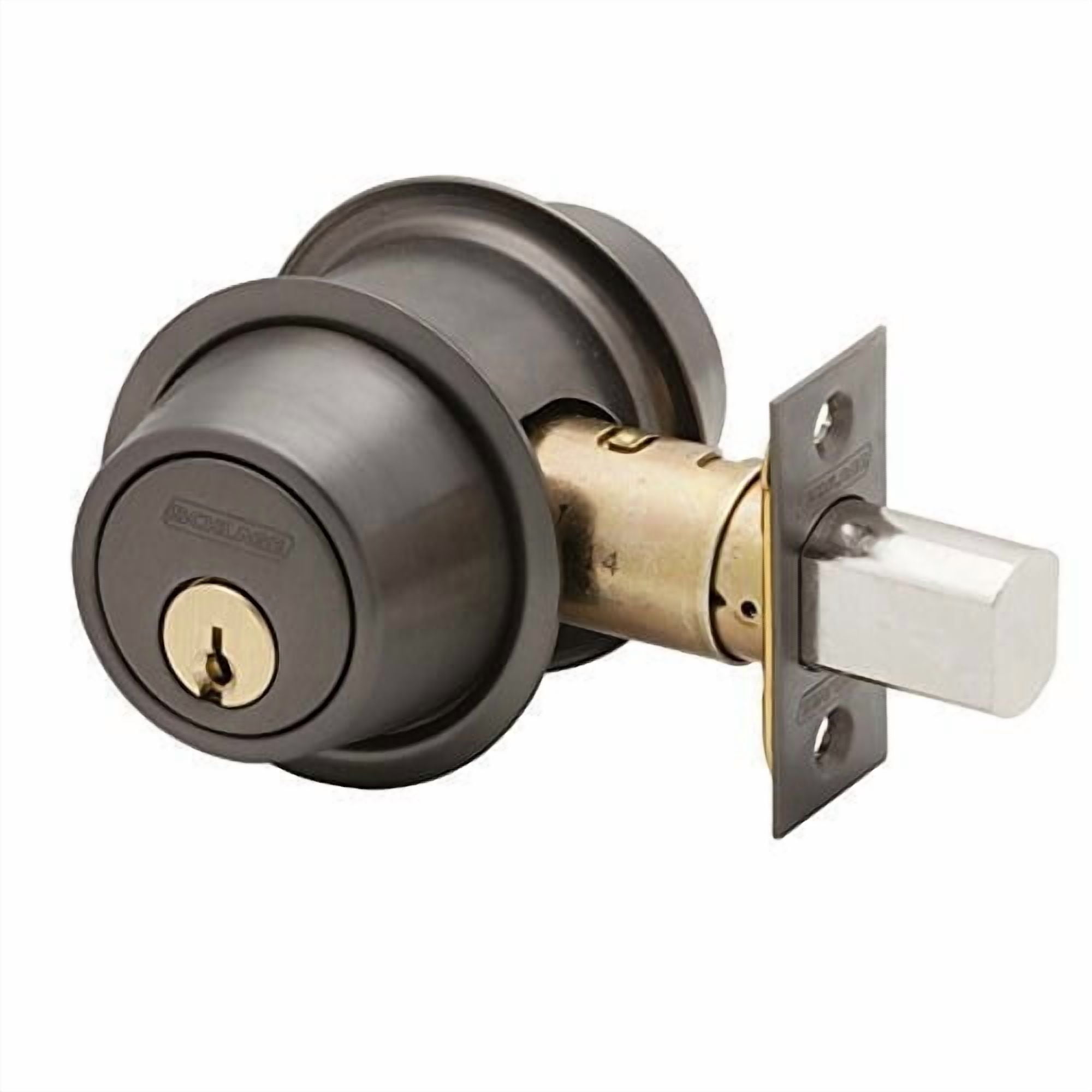 Schlage B562P 613 C Keyway Series B500 Grade 2 Deadbolt Lock, Double ...