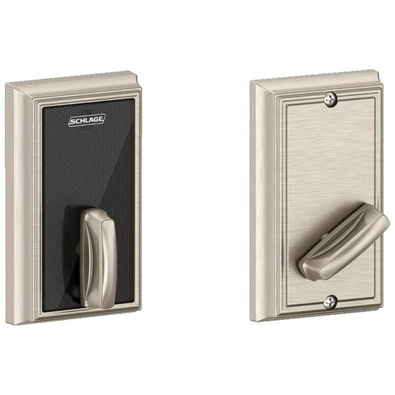 Schlage BE467FADD619 Addison Keyless Deadbolt - Nickel - Walmart.com