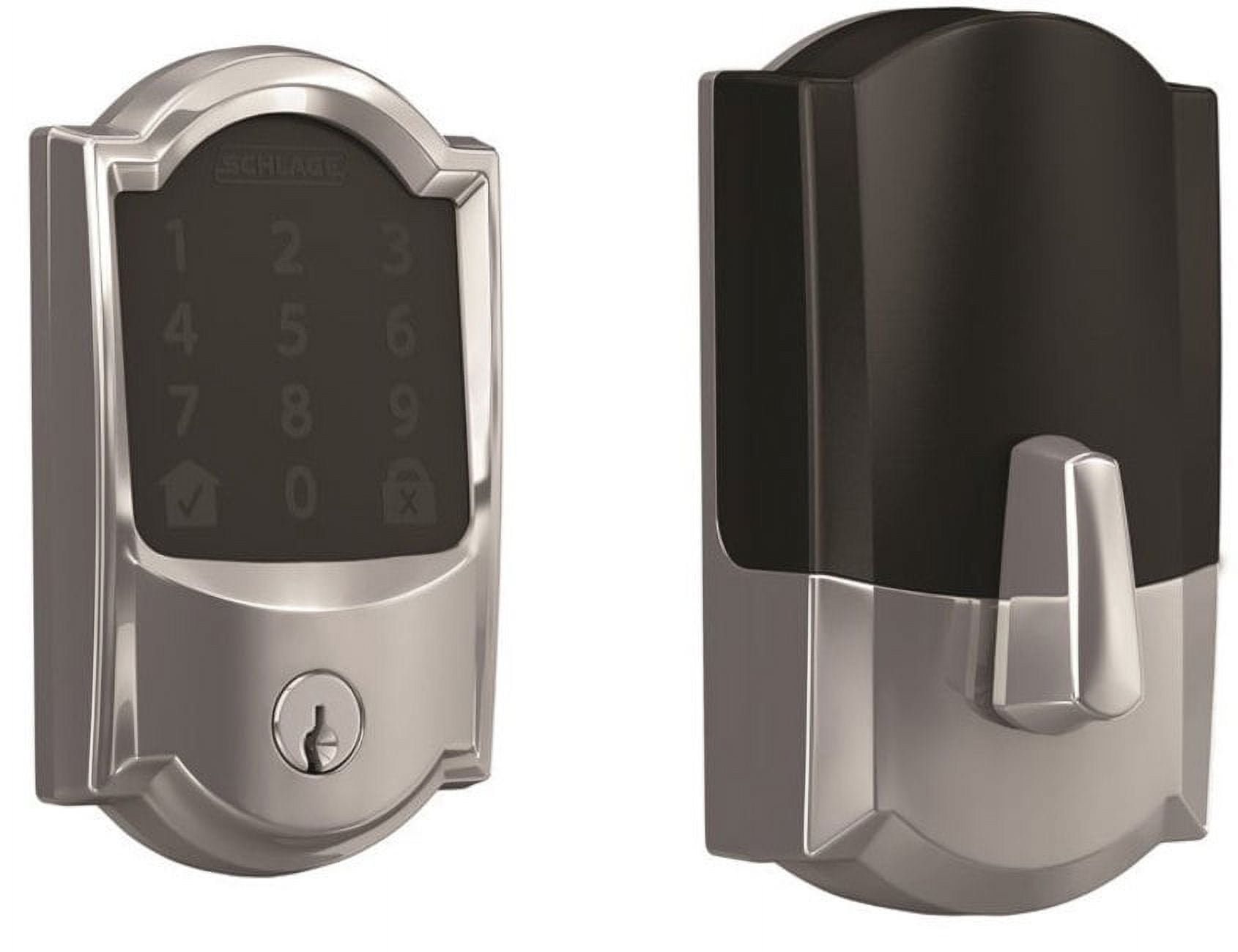 Schlage Smart WiFi Keyless Deadbolt, Chrome Finish, Electronic Keypad ...