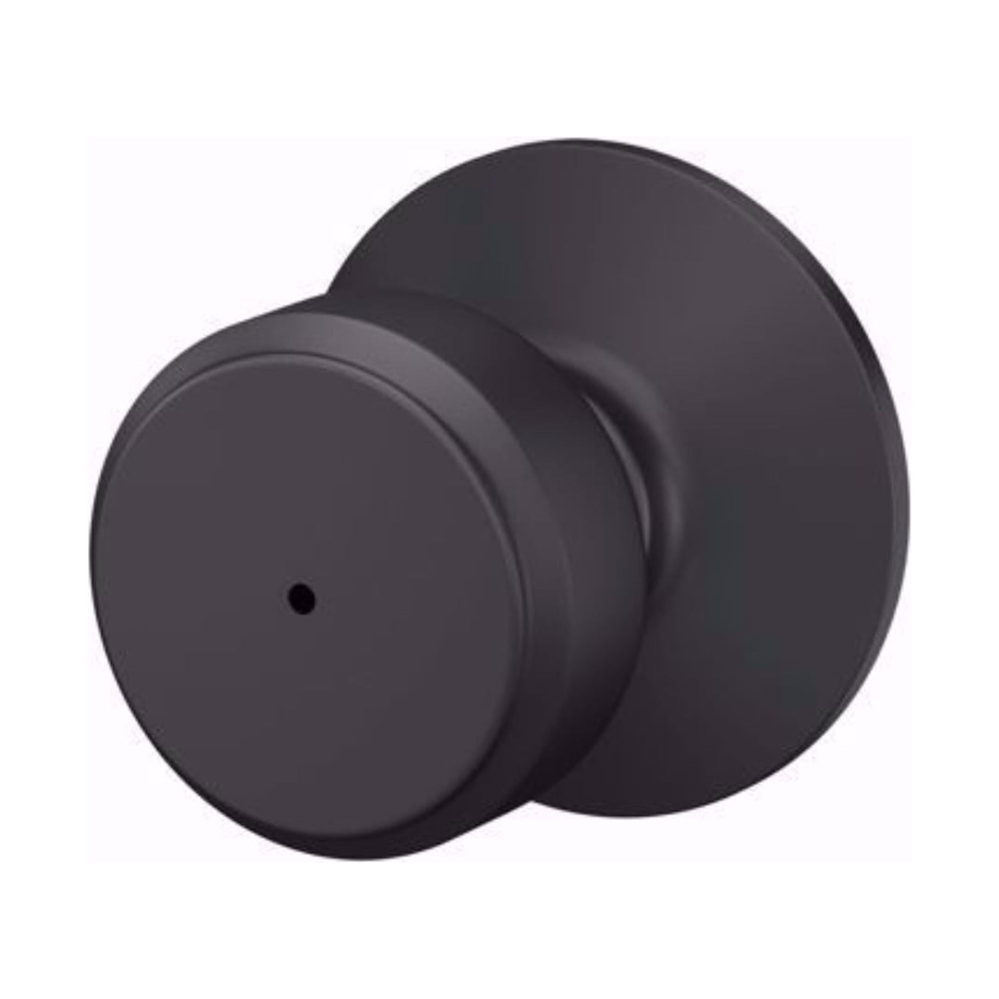 Schlage Bowery Matte Black Bed and Bath Knob Right or Left Handed ...