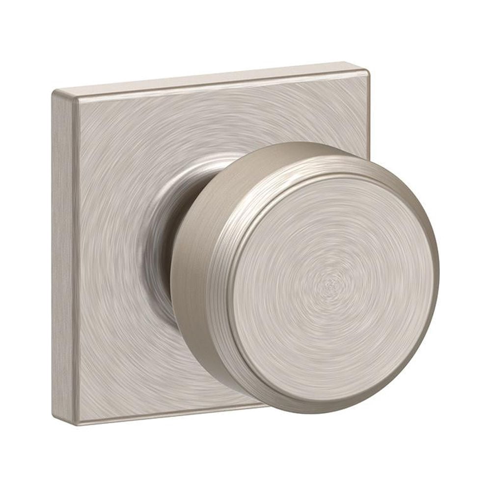Schlage F10 BWE 619 COL Collins Trim Bowery Hall and Closet Knob, Satin ...