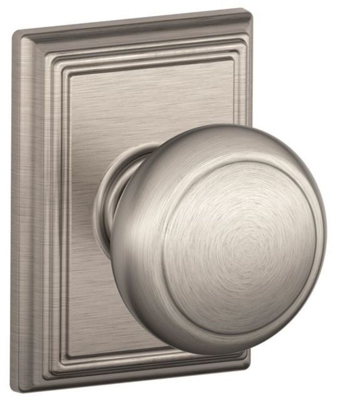 Schlage F10AND619ADD Addison Collection Andover Passage Knob, Satin ...