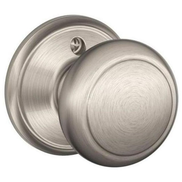 Schlage F170AND619 Andover Single Dummy Door Knob, Satin Nickel ...