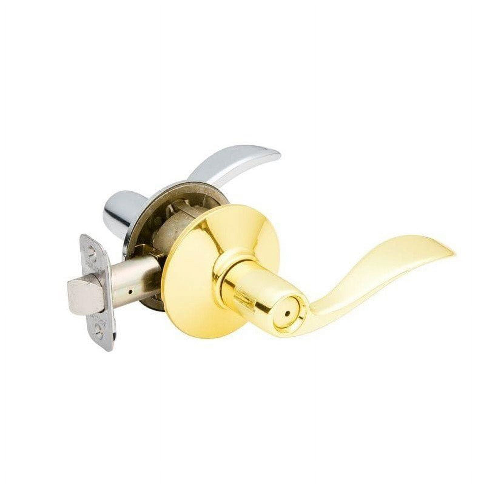 Schlage Traditional Polished Brass/Satin Nickel Bed and Bath Lever ...