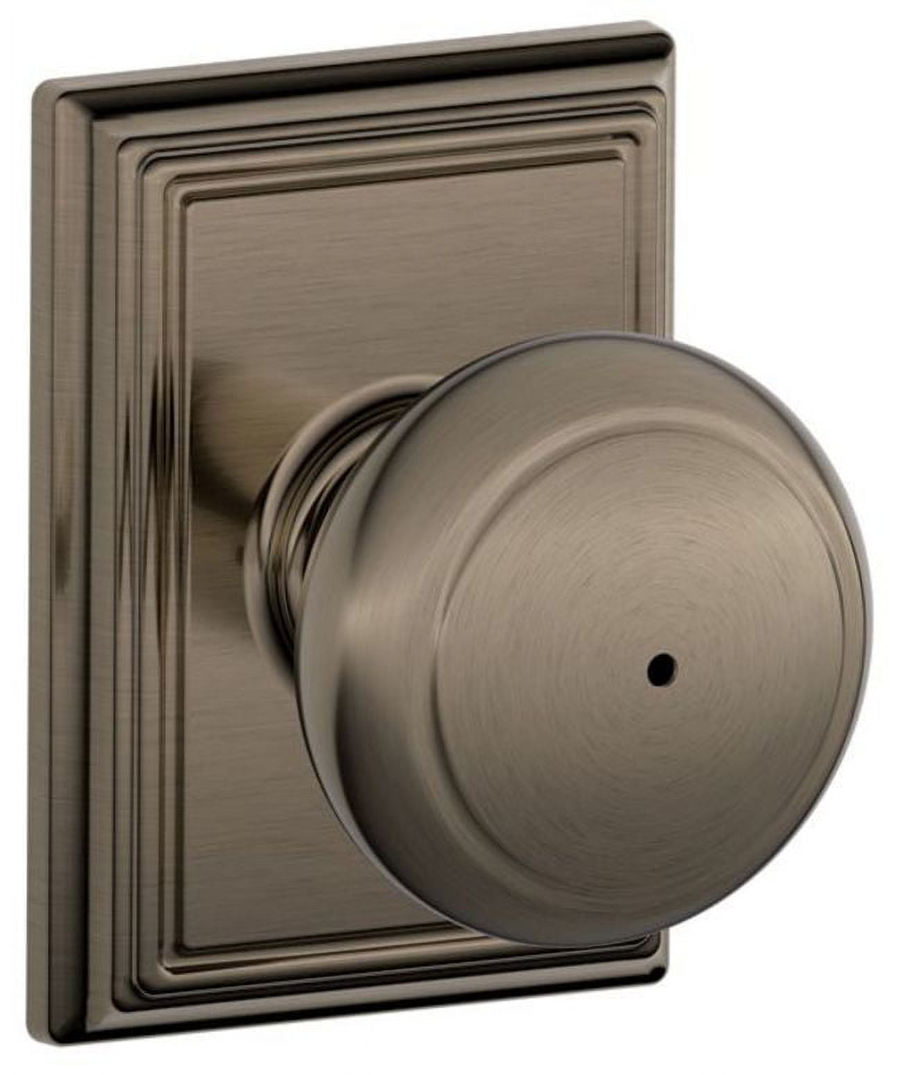 Schlage F40-And-Add Andover Privacy Door Knob Set - Grey - Walmart.com