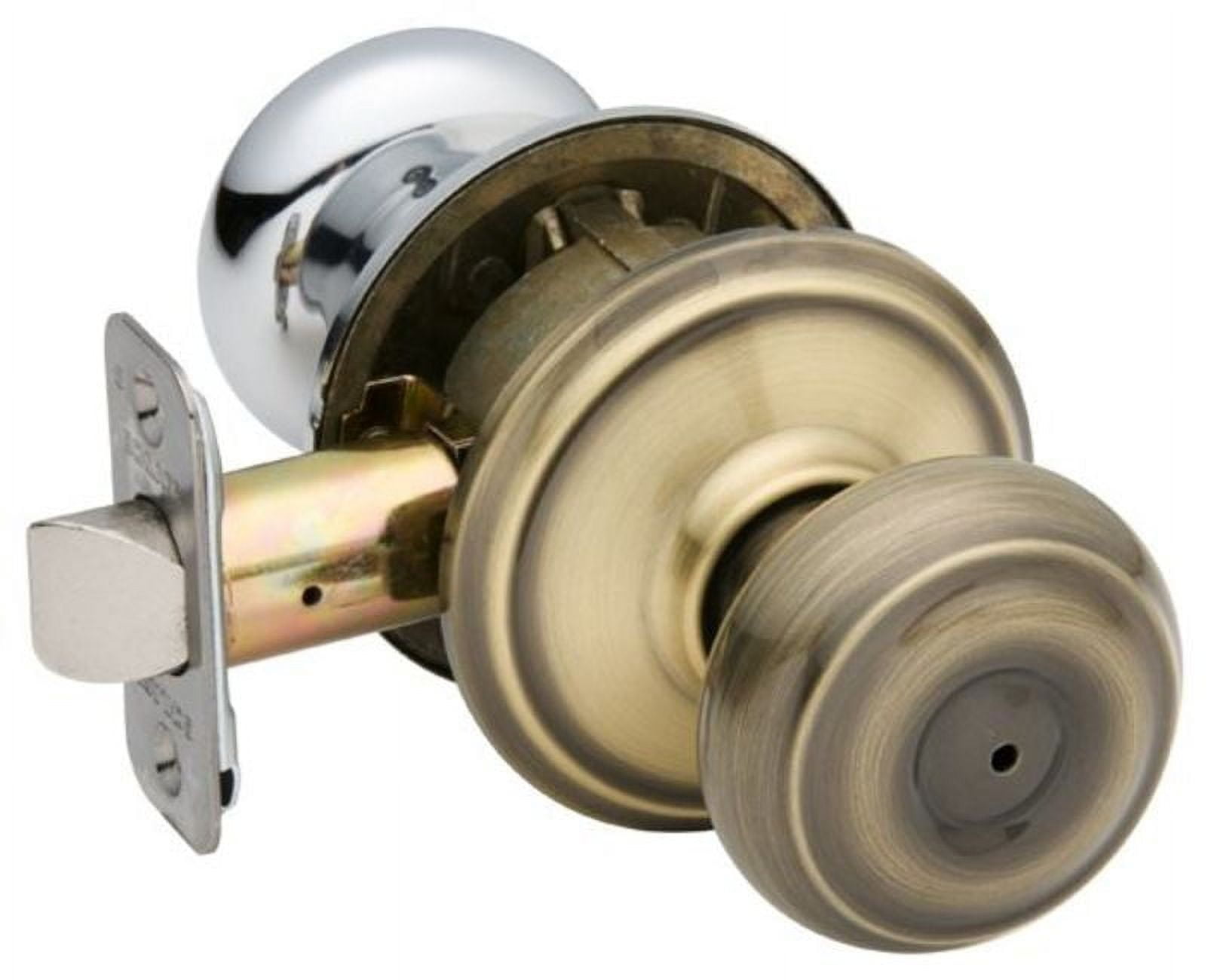 Schlage F40-Geo Georgian Privacy Door Knob Set - Brass - Walmart.com