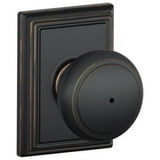 Schlage F40AND716ADD Addison Collection Andover Privacy Knob, Aged ...