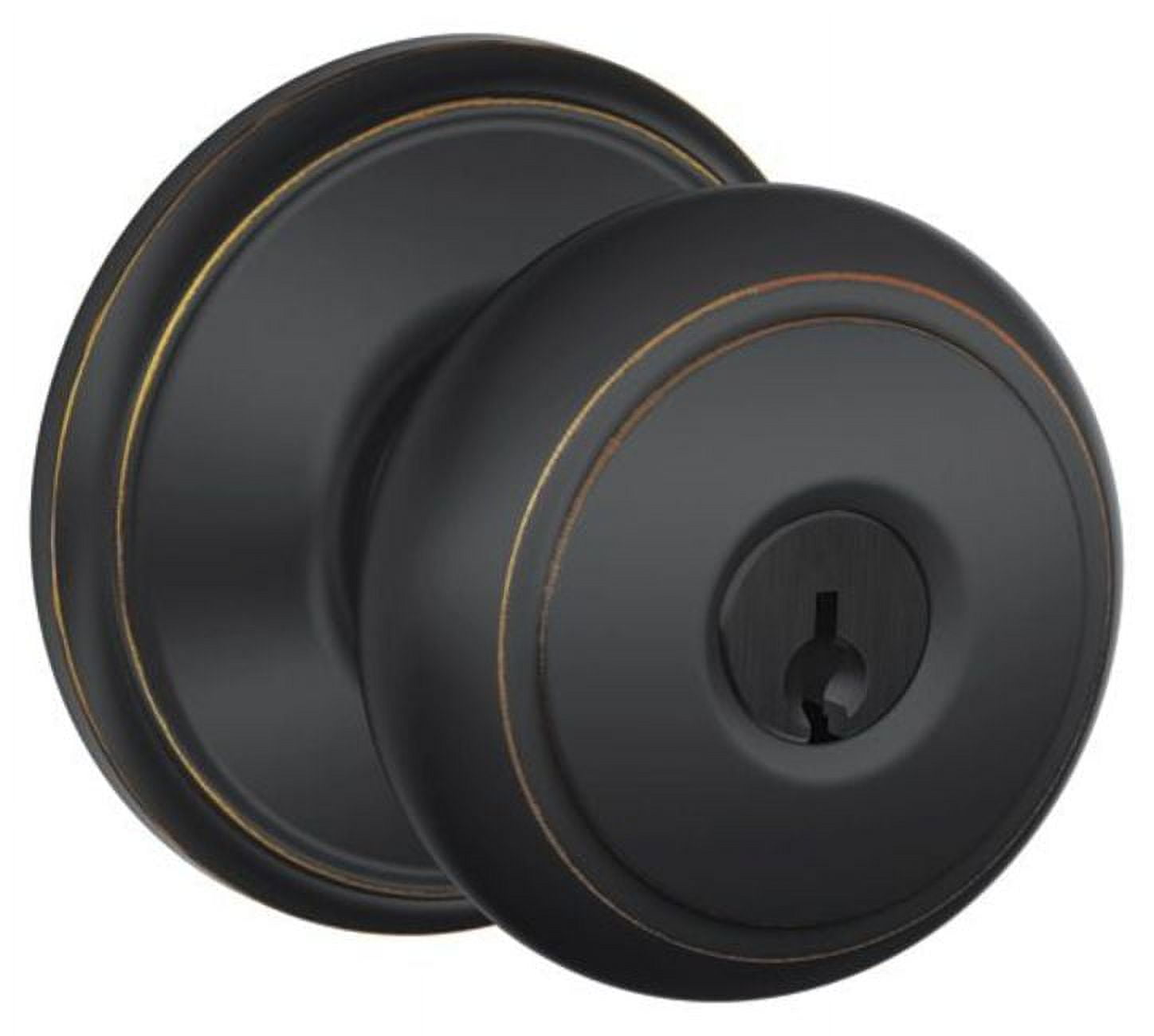 Schlage F51-AND Andover Keyed Entry F51A Panic Proof Door Knob, Aged ...