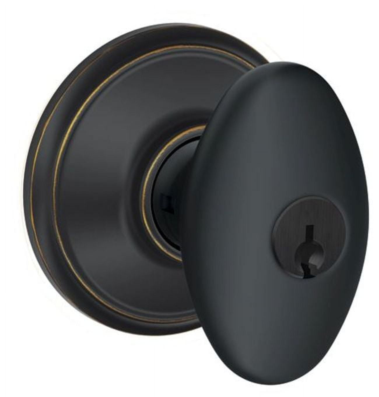 Schlage F51-Sie Siena Keyed Entry Door Knob Set - Bronze - Walmart.com