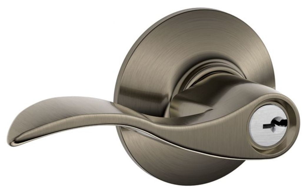 Schlage F51A ACC 620 Accent Keyed Lever, Antique Pewter - Walmart.com