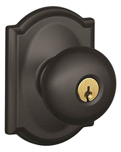 Schlage F51A Plymouth With Camelot Rose Keyed Entry Lock C Keyway with ...