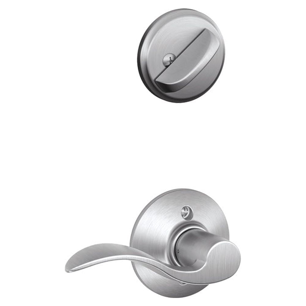 Schlage F59 ACC 626 RH Accent Interior Right-Handed Lever with Deadbolt ...