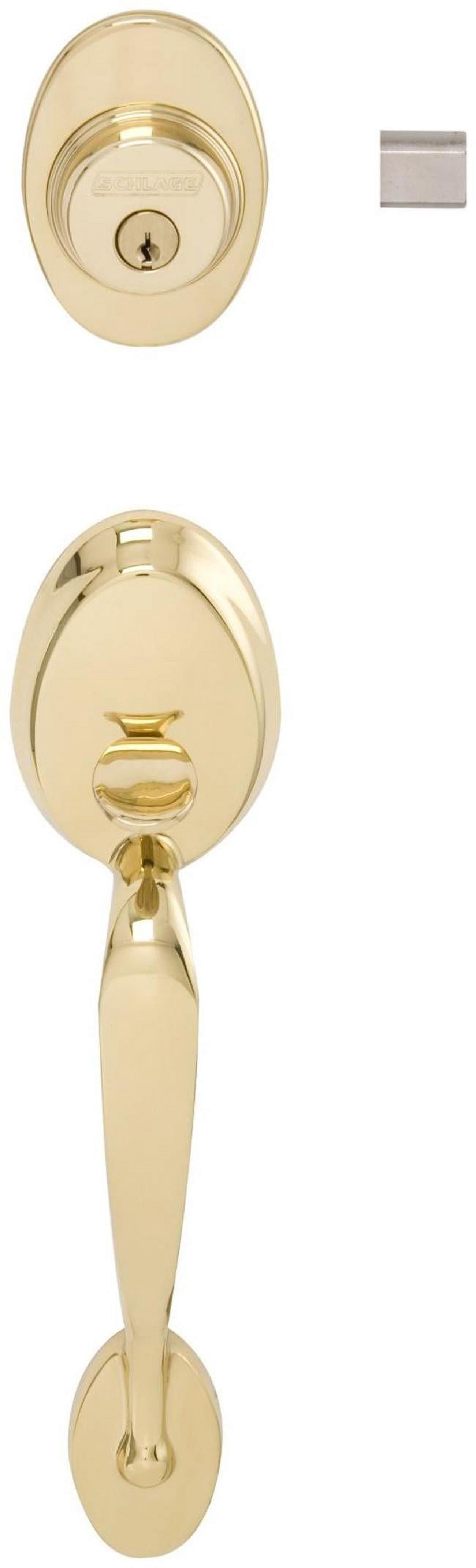 Schlage F62 PLY 505 FLA RH Plymouth Double Cylinder Bright Brass Right ...