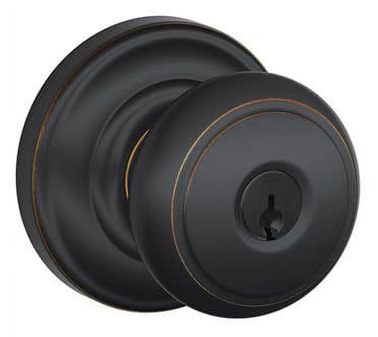 Schlage F80-And-And Andover Storeroom Door Knob Set - Bronze - Walmart.com