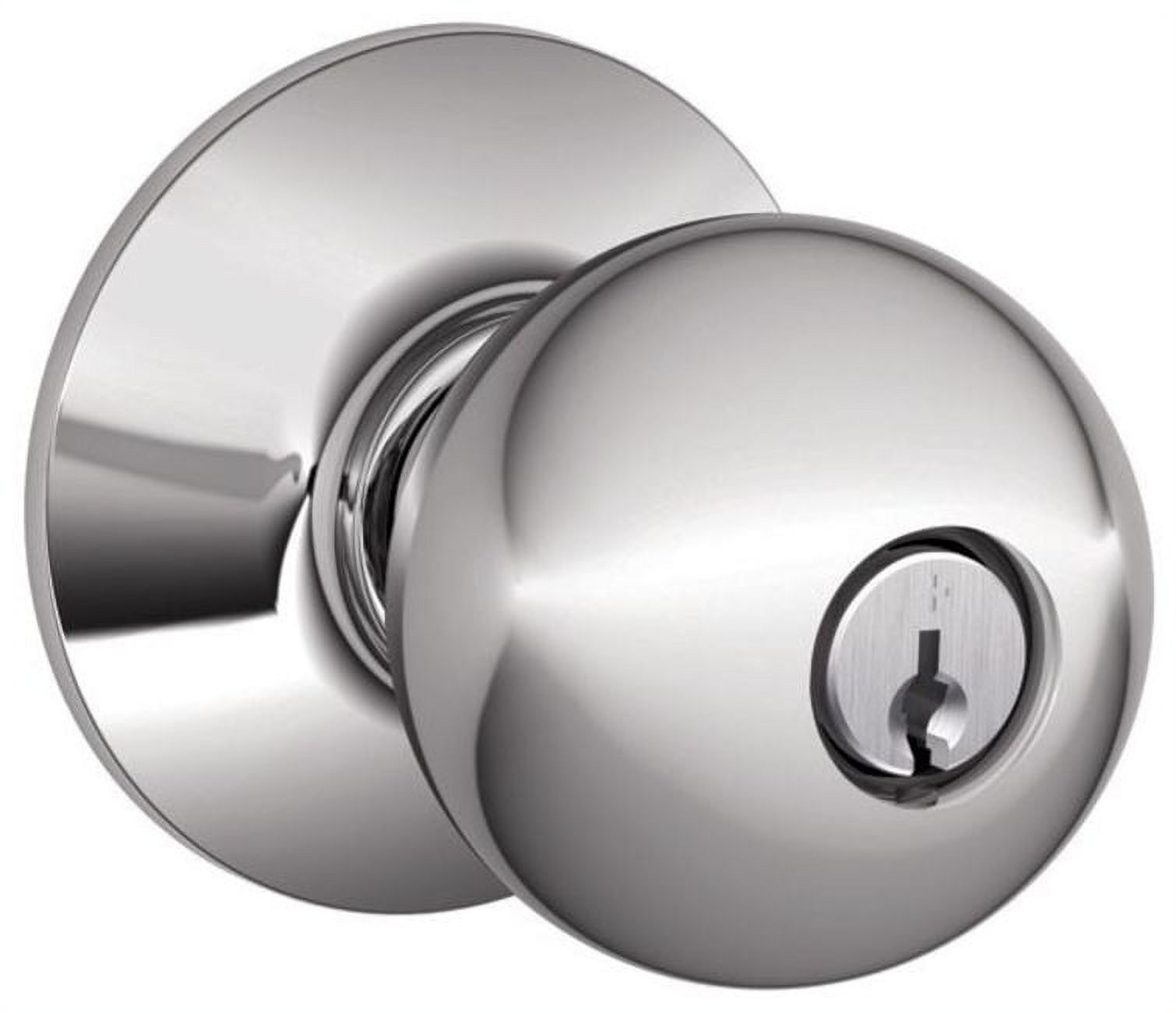 Schlage F80 ORB Orbit Storeroom Door Knob Set Polished Chrome - Walmart.com