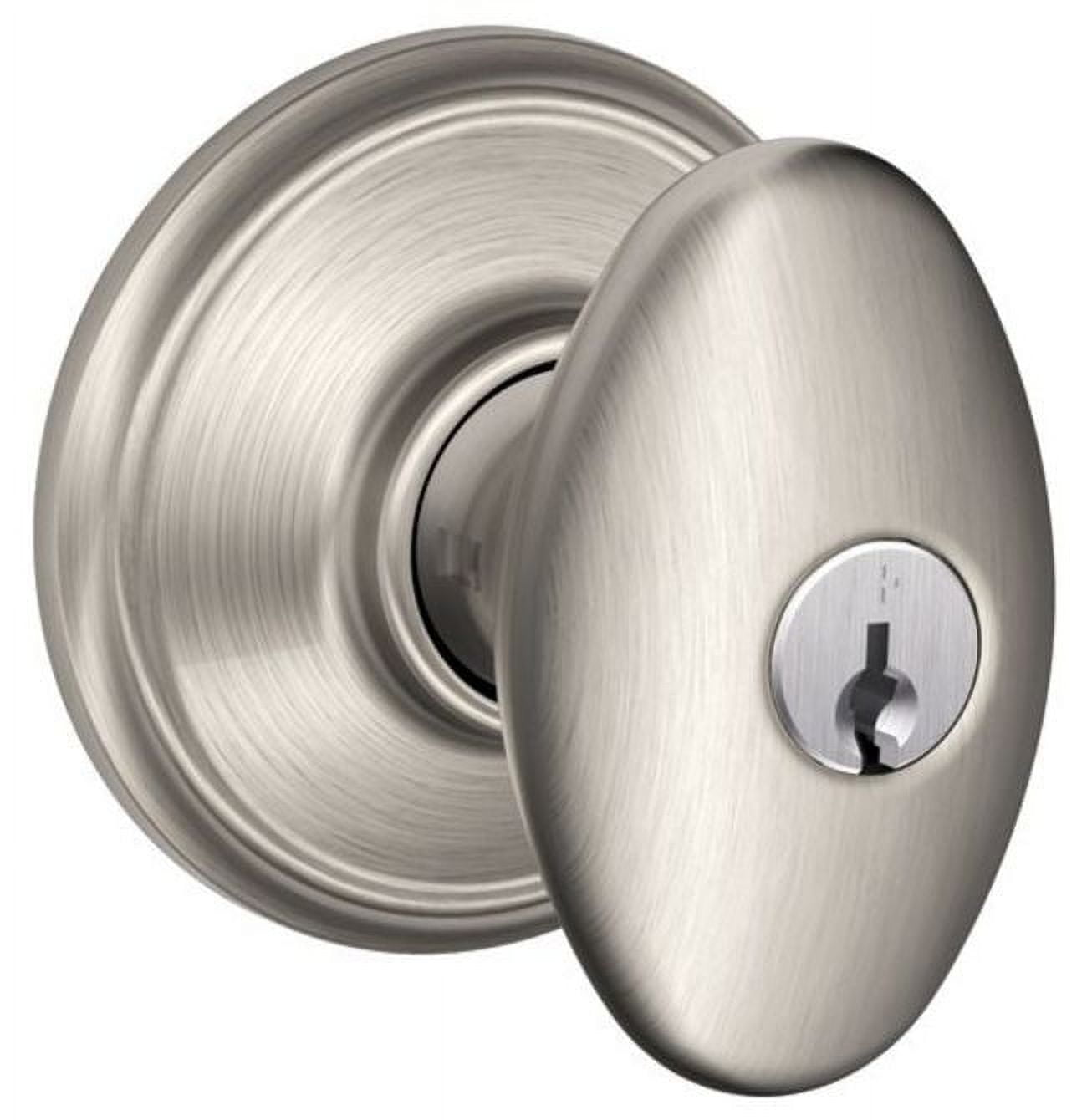 Schlage F80-Sie Siena Storeroom Door Knob - Nickel - Walmart.com