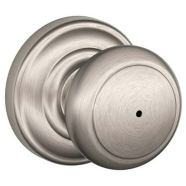 Schlage F10 and 619 16-080 10-027 Andover Hall and Closet Knob, Satin ...