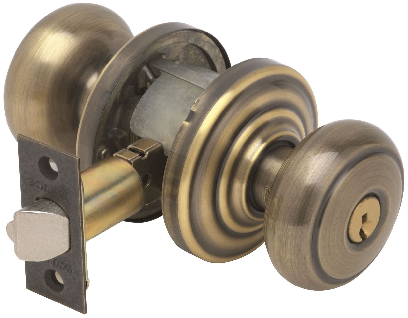 Schlage Fa51-And Andover Keyed Entry Single Cylinder Door Knob Set ...