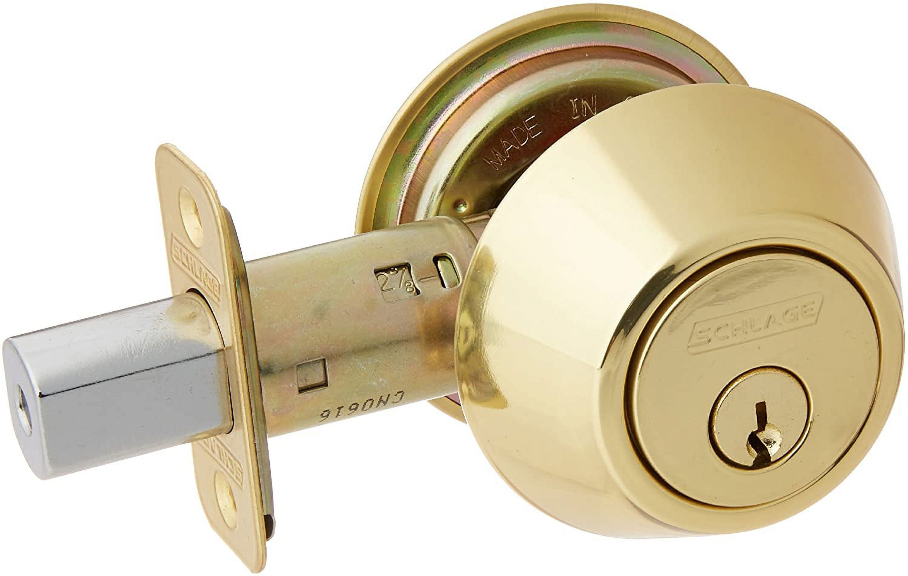 Schlage-JD62V605 One Side Keyed Entry Lock Double Cylinder Door ...