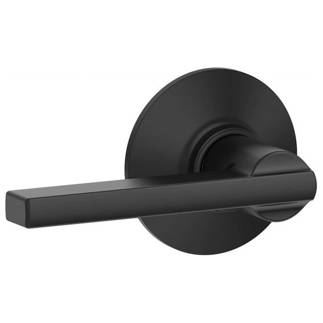 Schlage Latitude Matte Black Passage Lever Right or Left Handed ...