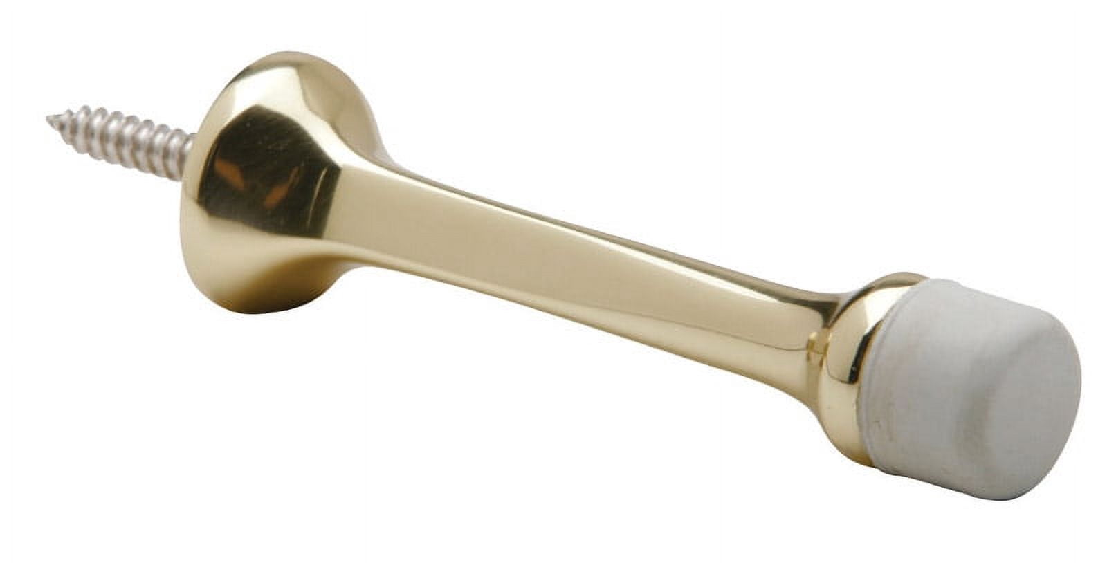 Schlage Metal Door Stop 22/25 in. H x 3-1/8 in. L x 7/8 in. W Bright ...