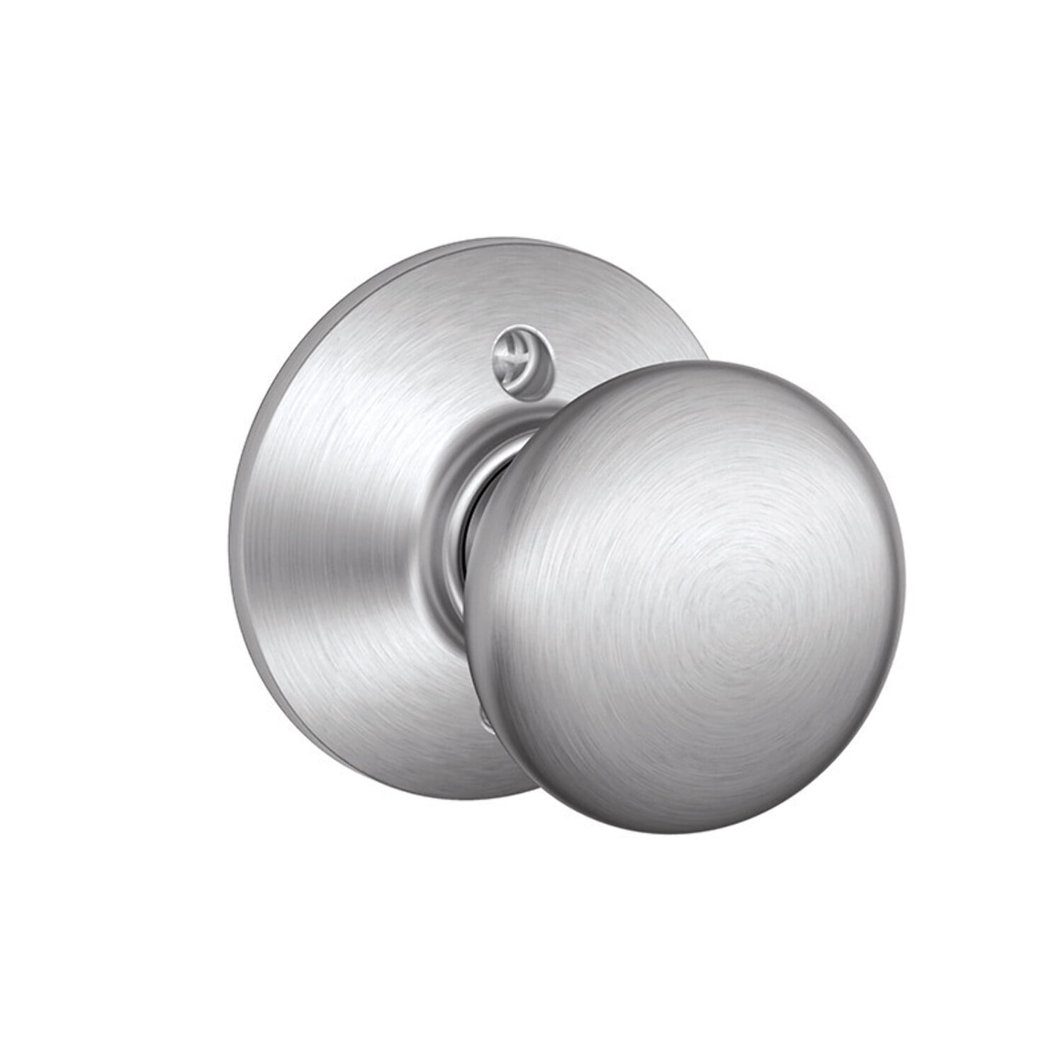 Schlage Residential F170 PLY 626 Single Dummy Plymouth Knob Satin Chrome - Walmart.com