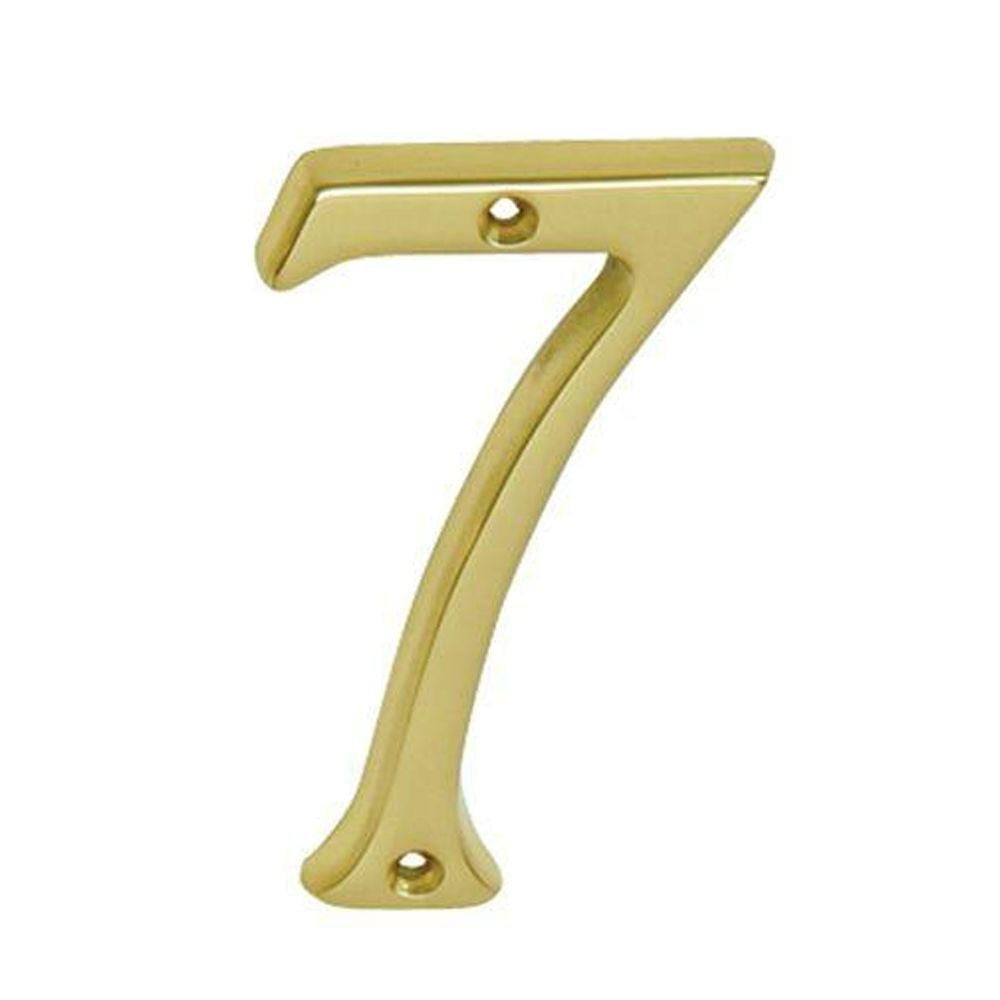 Schlage SC2-3076-605 #7 House Number, Character: 7, Solid Brass ...