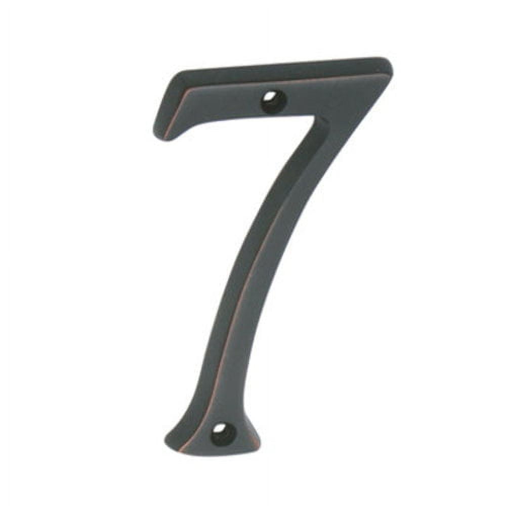 Schlage SC2-3076-716 Classic House Number 7, Solid Brass, Aged Bronze ...