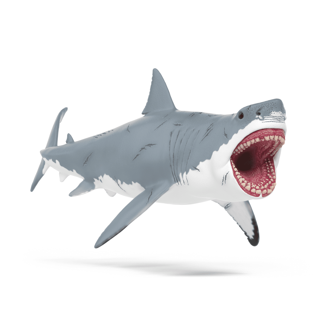 Schleich Dinosaurs - 11" Megalodon Shark Figurine - Durable Prehistoric ...