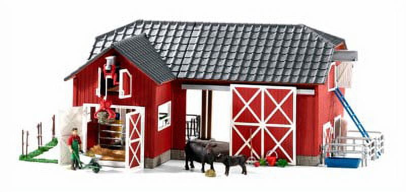 Schleich, Farm World Large Red Barn Farm Toy House Playset with Farmer ...
