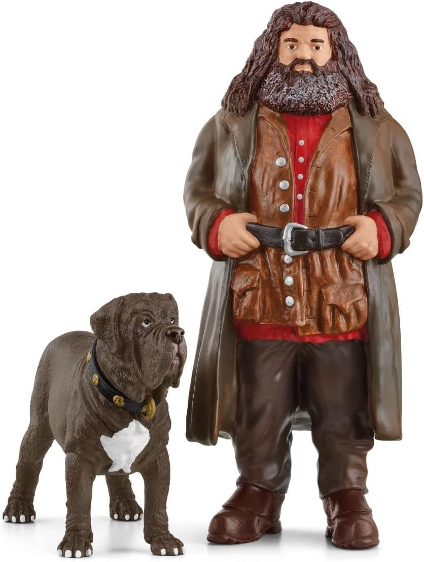Schleich Harry Potter - 2PC Hagrid and Fang the Dog Figurine Toy Set ...