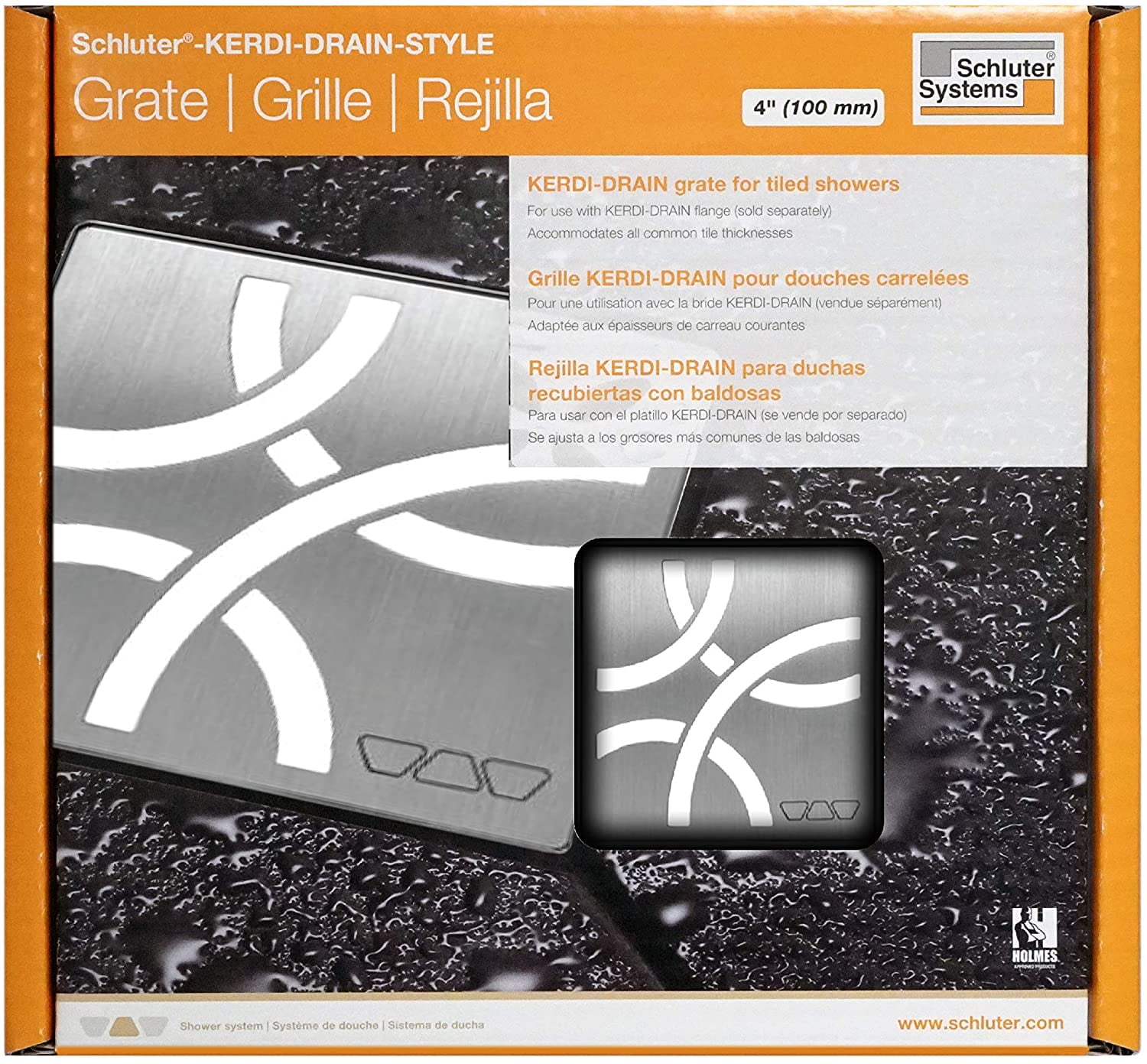 Schluter 4-Inch Curve-style Stainless Steel Drain Grate - Walmart.com