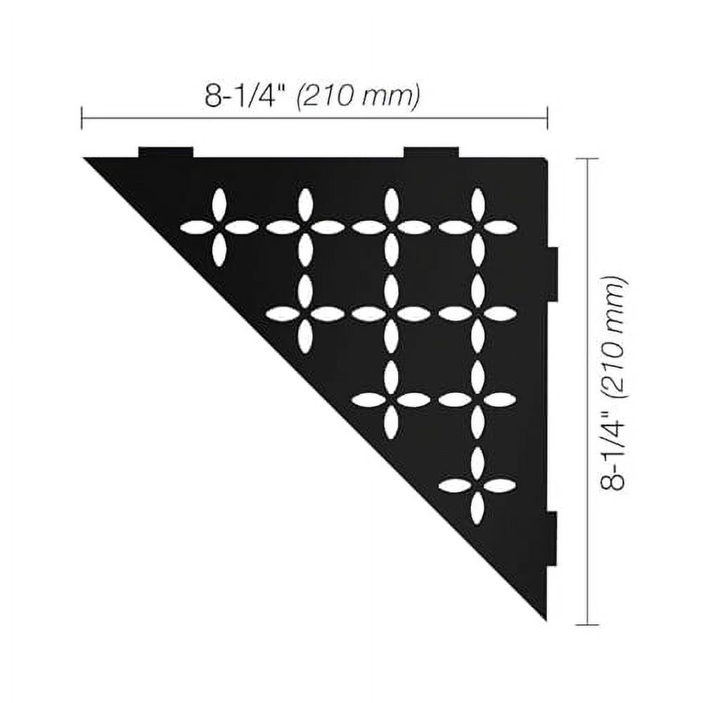 Schluter Triangular Corner Shelf for Tiled Walls - Floral Design ...