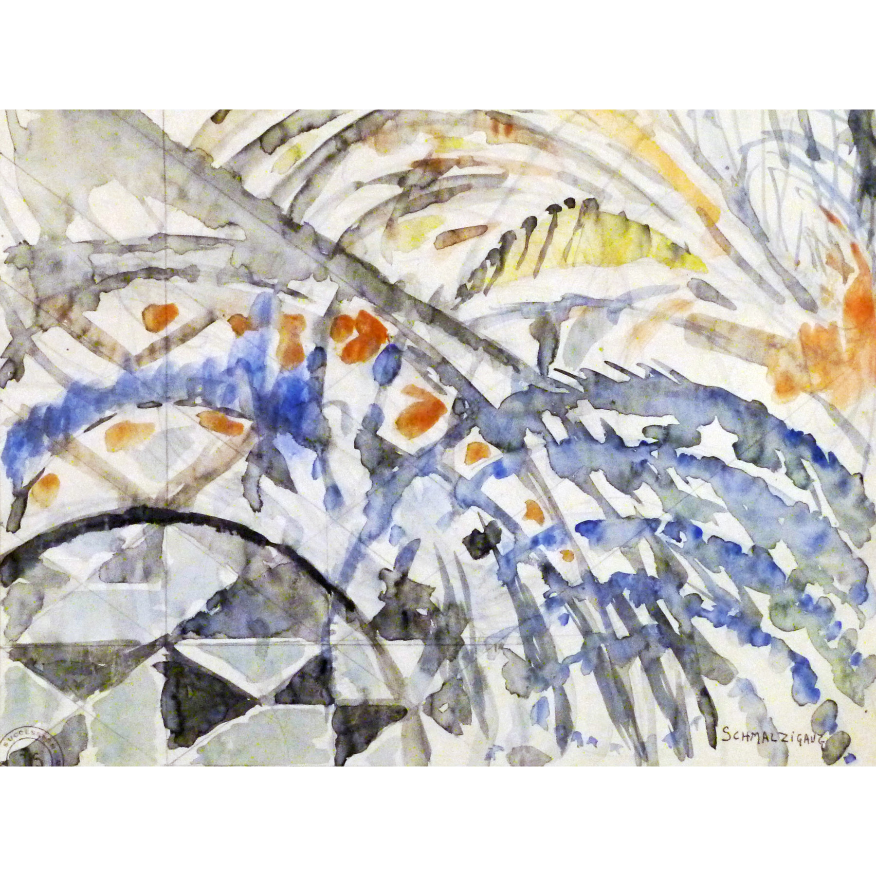Schmalzigaug Abstract Composition Futurist Painting Extra Large Art ...