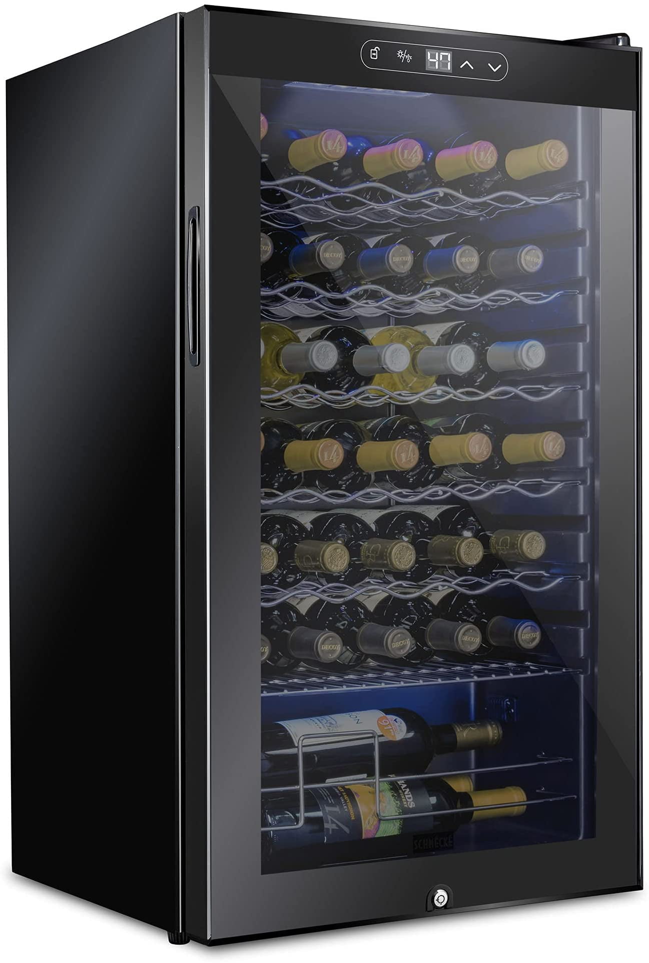 Free Shipping! Schmecke Wine Fridge, Freestanding Wine Refrigerator, 34 ...