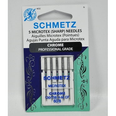 Schmetz Microtex Size 80/12 Sharp Machine Needles, 5 Count - Walmart.com