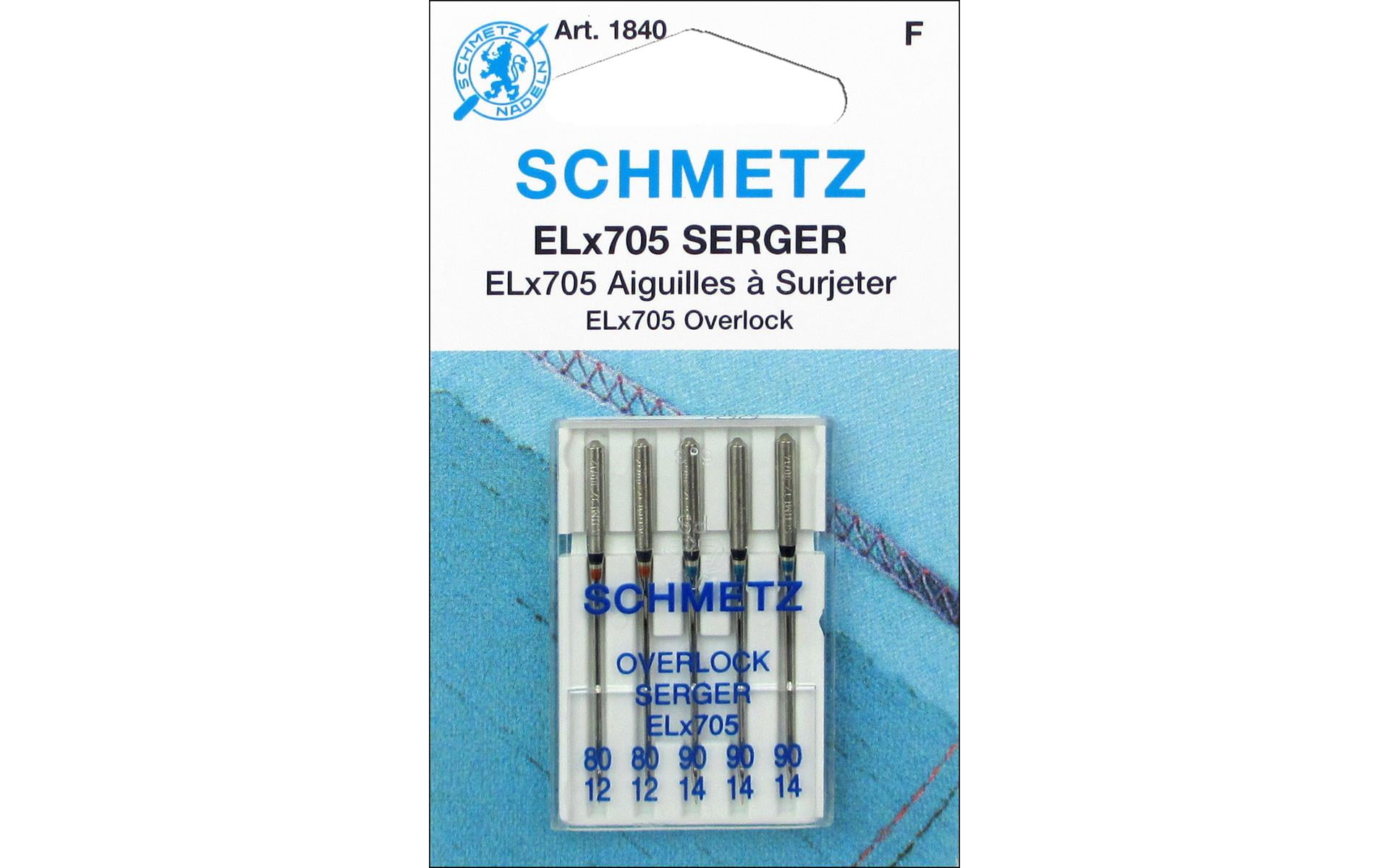 Schmetz Needle Elna Serger Elx705 Astd Size 80/90 (Pack Of 5) - Walmart.com